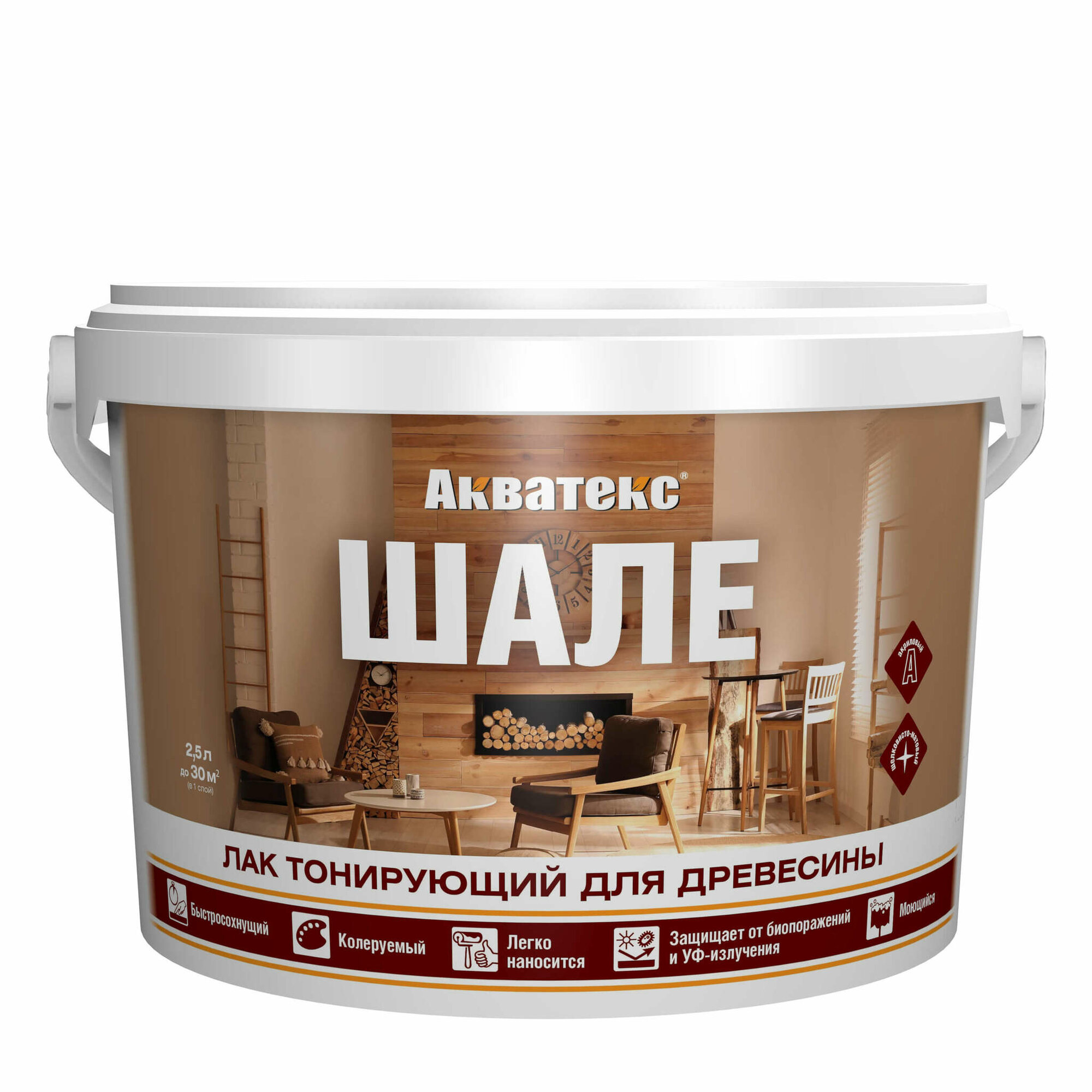 Тонирующий лак акватекс шале (ваниль / 2.5кг)