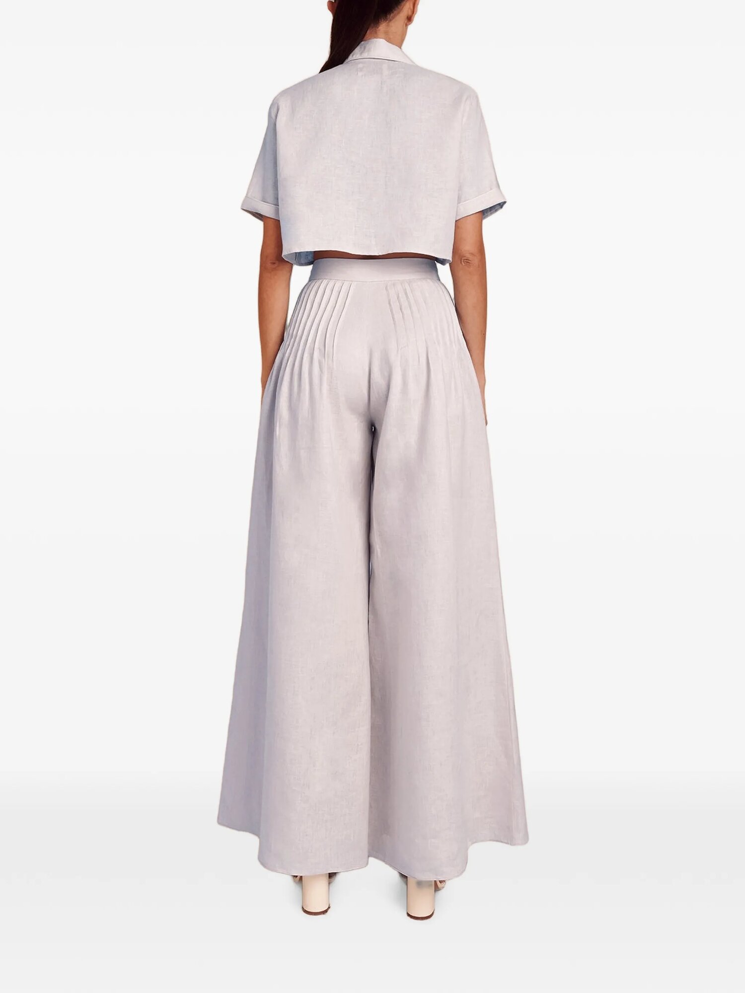 Брюки AZULU Posey pleated palazzo pants, размер M, розовый — фото 1