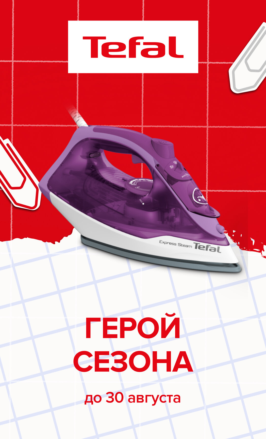 Утюг паровой Express Steam FV2836E0, 2400 Вт