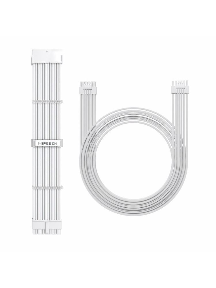 Удлинитель кабеля PCI-E 6+2-pin/ATX 12V 8-pin, ATX 24-pin, 0.7 м, белый