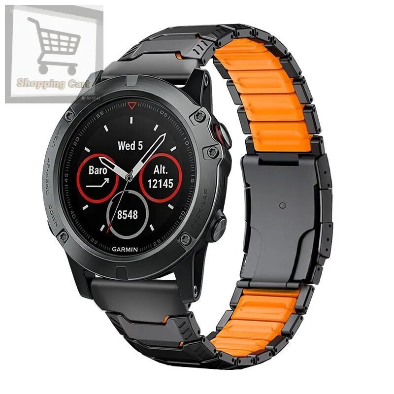 Титановый ремешок 26 мм для часов Garmin Fenix 8 7X Pro Tactix 7 EPIX Pro 51 мм Enduro 3 2X Instinct 3 2X 50 мм QuickFit