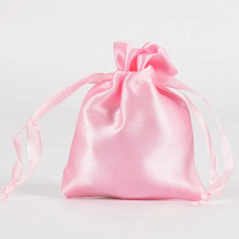 Мерыловер атласные подарочные пакеты 10 шт. Розовый, pink, 9x12cm