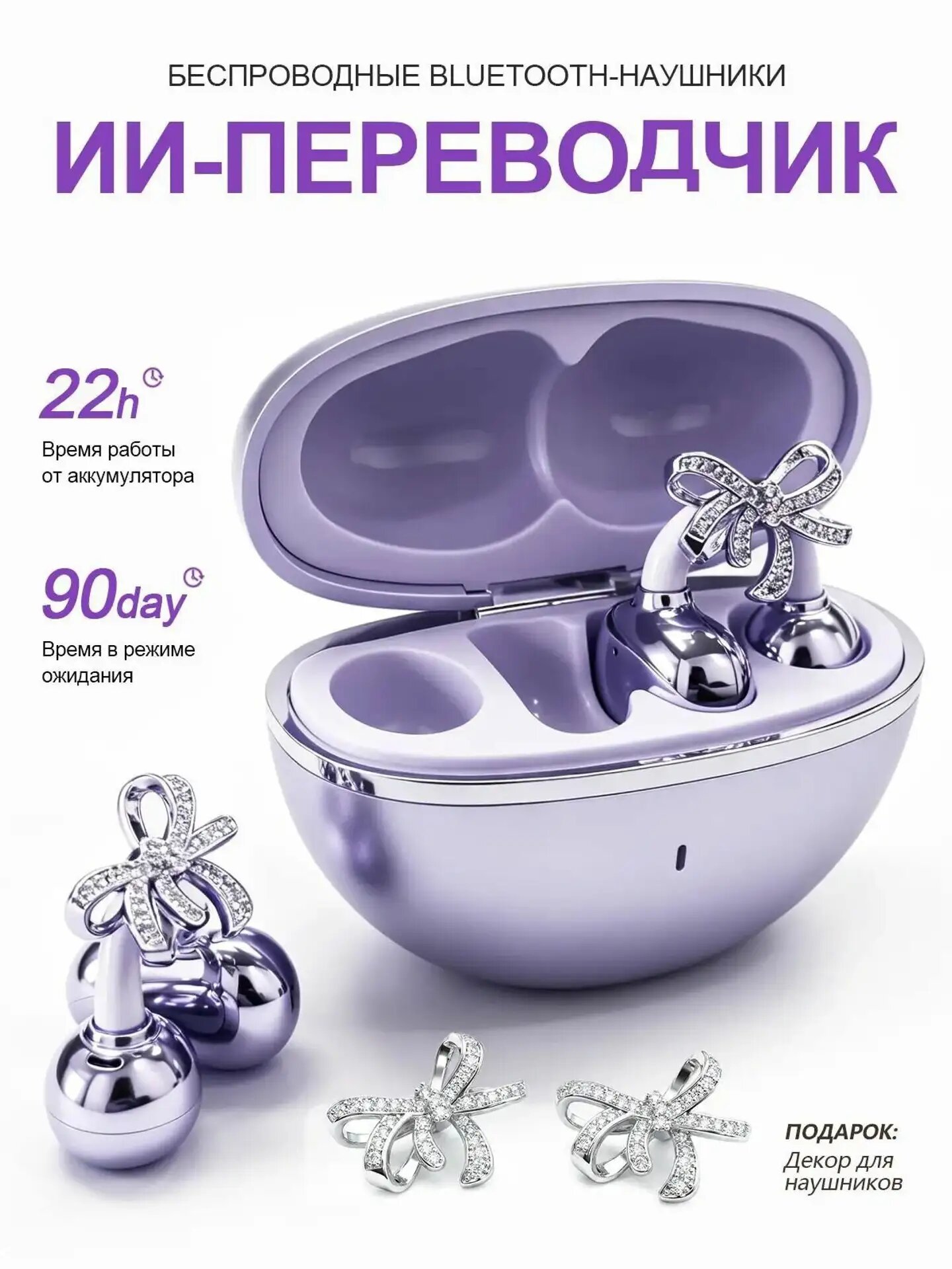 Беспроводной голосовой переводчик OWS LIP04Z, охватывающий 144 языка, представлен в формфакторе наушников, премиумрешение для общения.