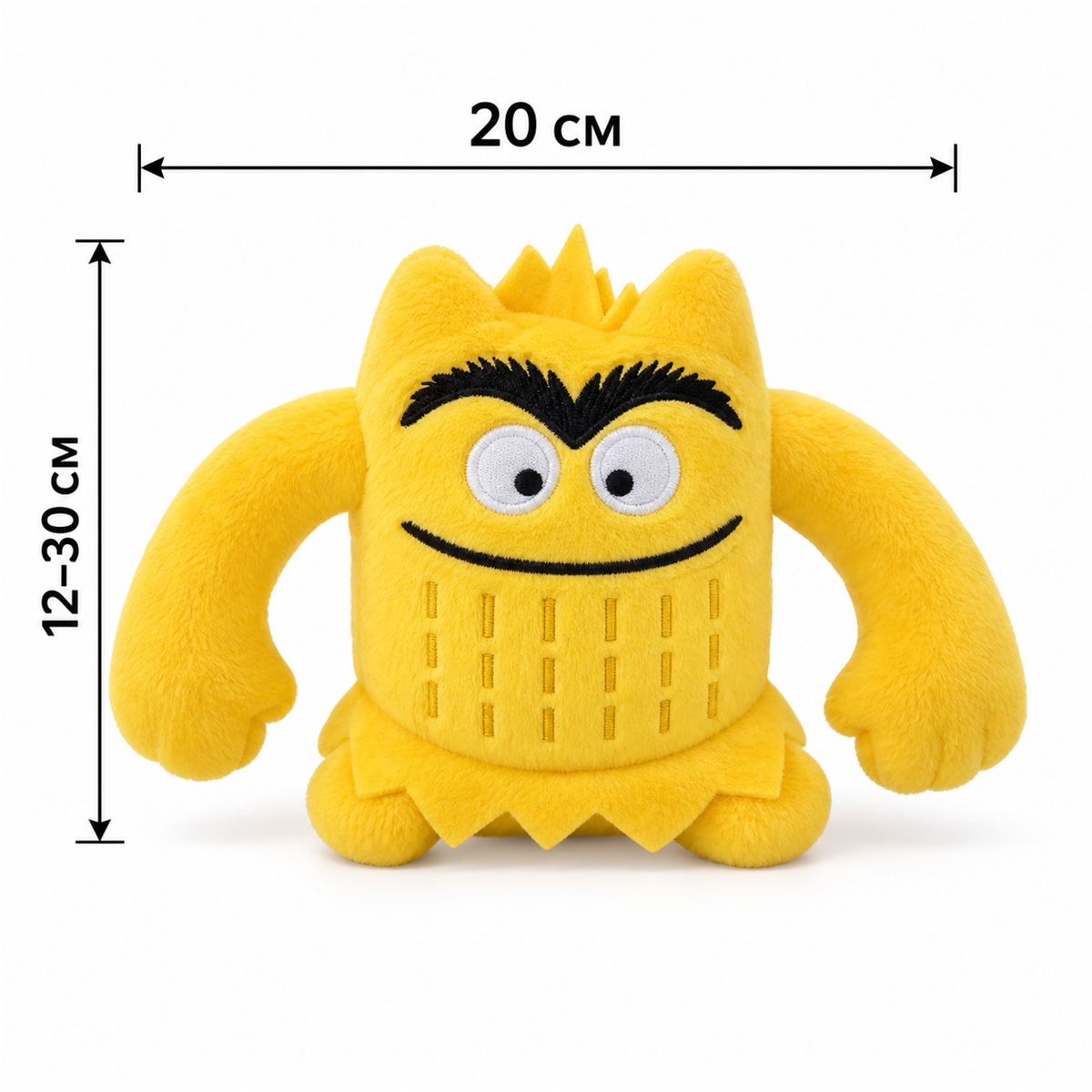 Мягкая игрушка Монстрик эмоций, цветная, шириной 20 см, 1 шт