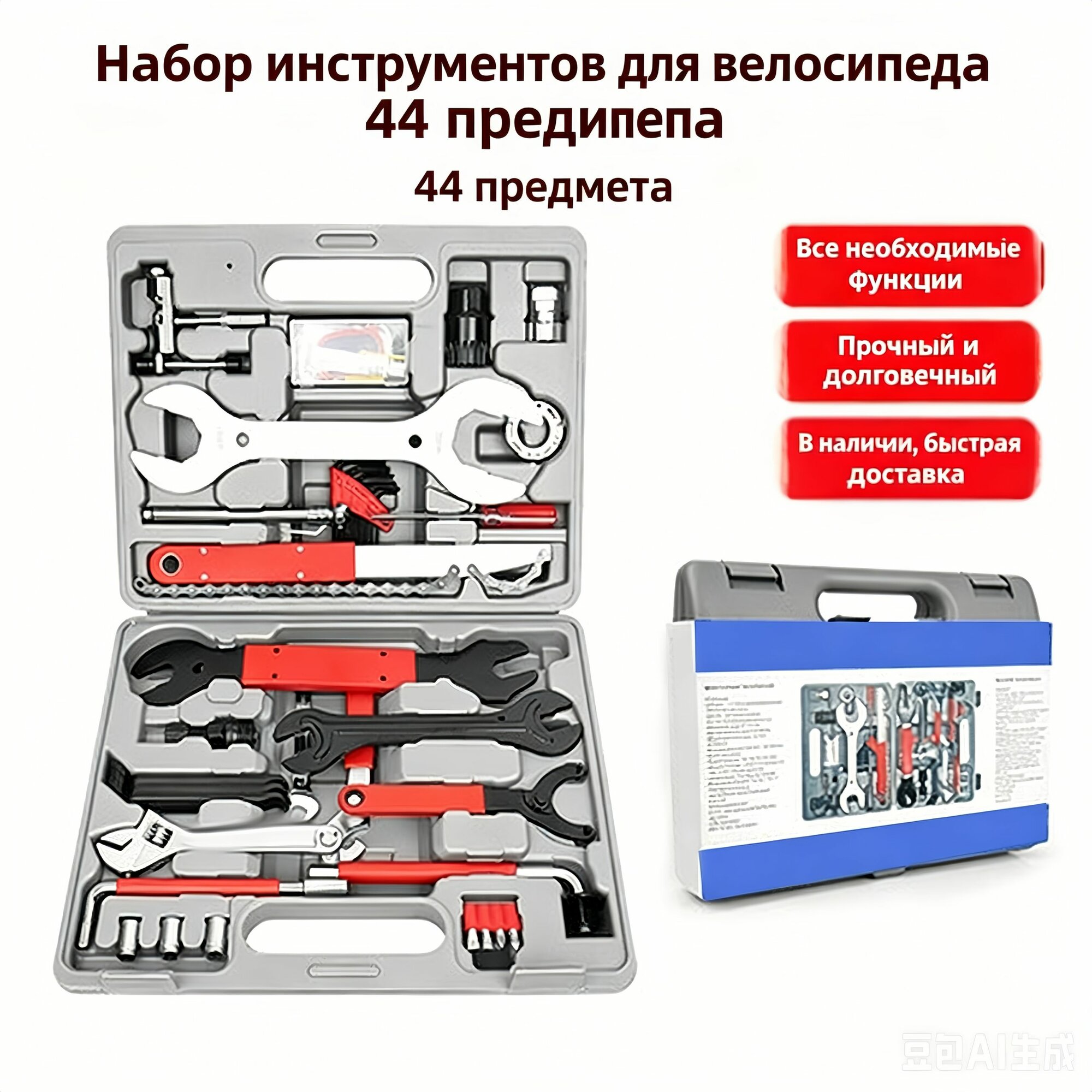 Комбинированный инструментальный ящик для ремонта велосипедных цепей длиной 32 см