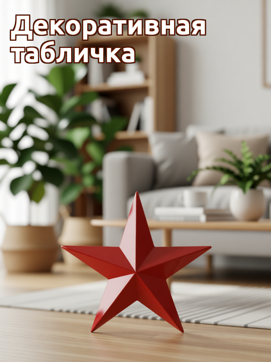 Красная железная звезда из металла для настенного декора и украшения дома