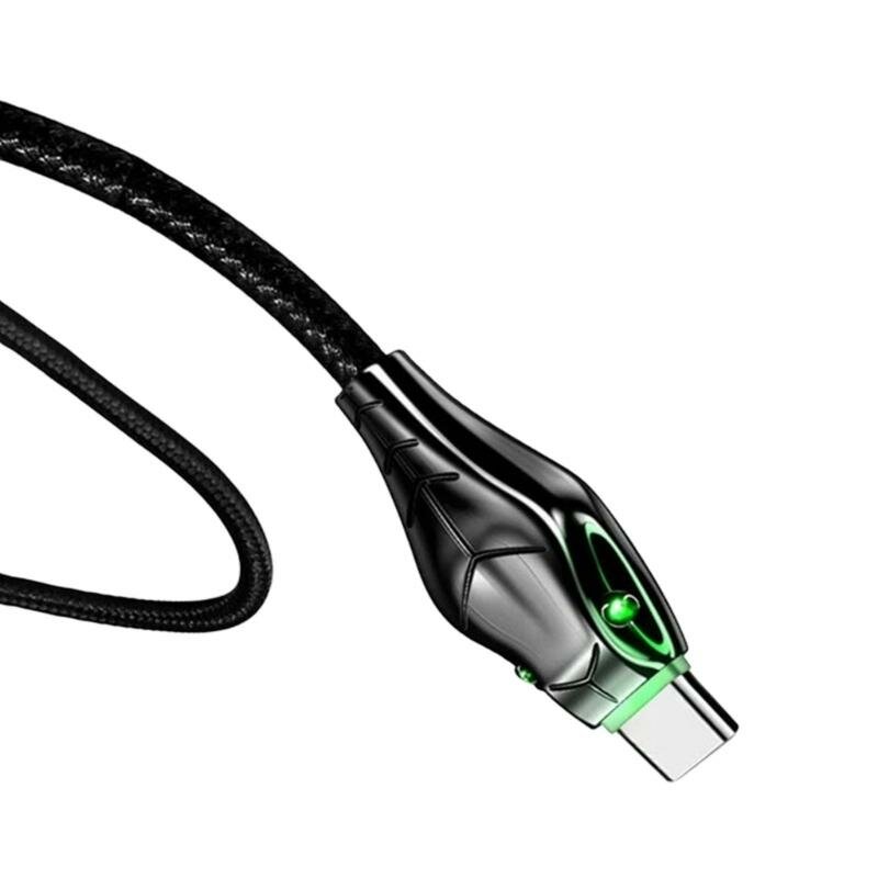 Кабель USB-C 5A быстрой зарядки с LED, 2m