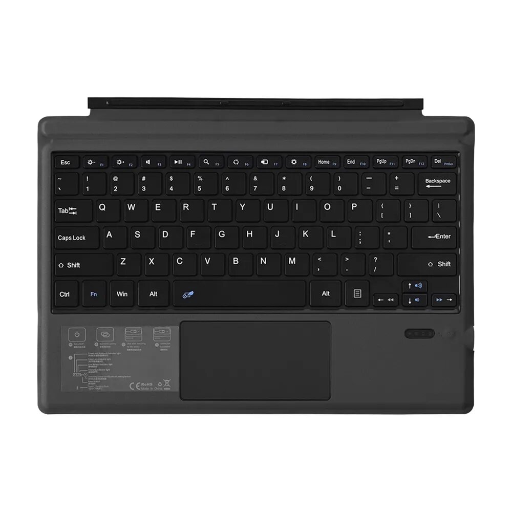 Клавиатура беспроводная Wireless Bluetooth Keyboard for Microsoft Surface Pro 3/4/5/6/7, (Без клавиш), Английская раскладка, черный