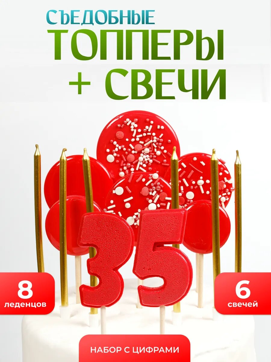 Топпер на торт 35 лет