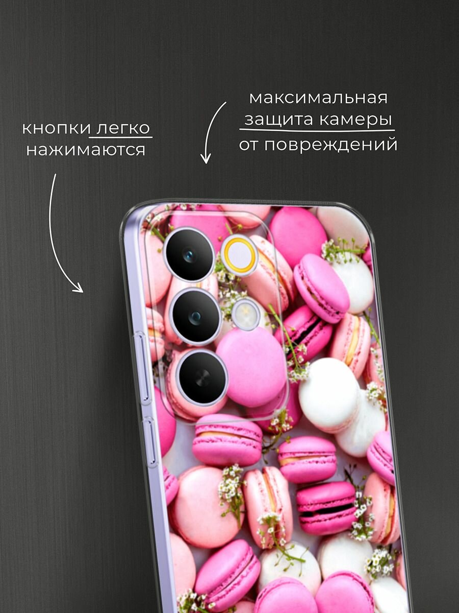Чехол на Realme C85 Pro / Реалми C85 Про с принтом Сладкие макаруны — фото 1