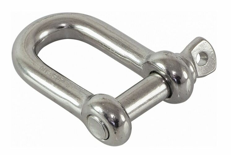 Скоба такелажная Крепдил тип СА, диаметр 10 мм, оцинкованная, упаковка 2 шт