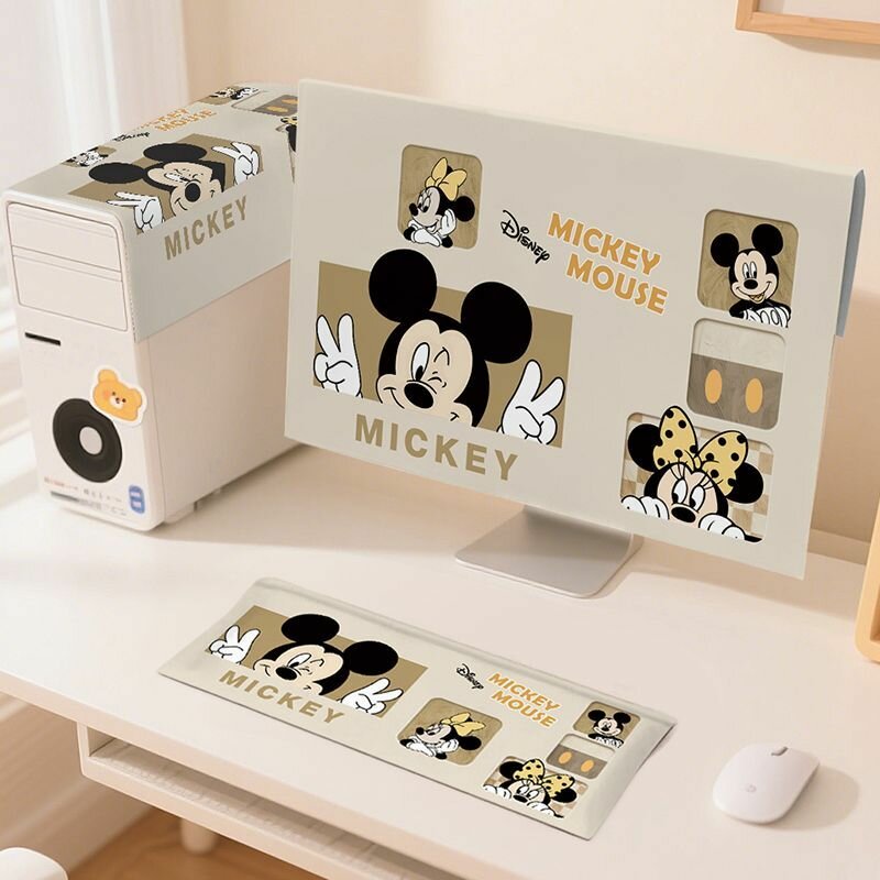 Чехол от пыли для компьютера, чехол для настольного устройства, ткань для монитора, новая клавиатура, полный набор из трех частей, защитный чехол от пыли