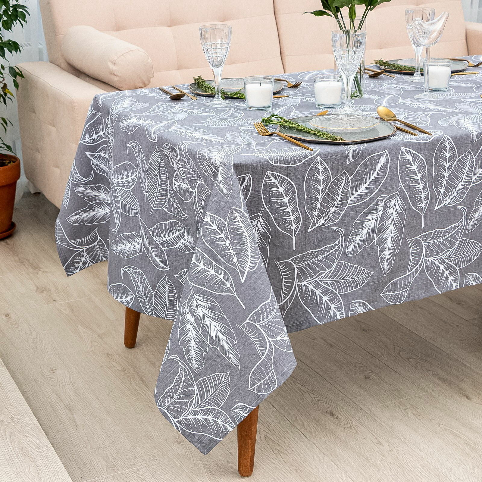 Скатерть Ease, 149x220 см, 100% хлопок, репс 210 г/?2, форма: прямоугольная