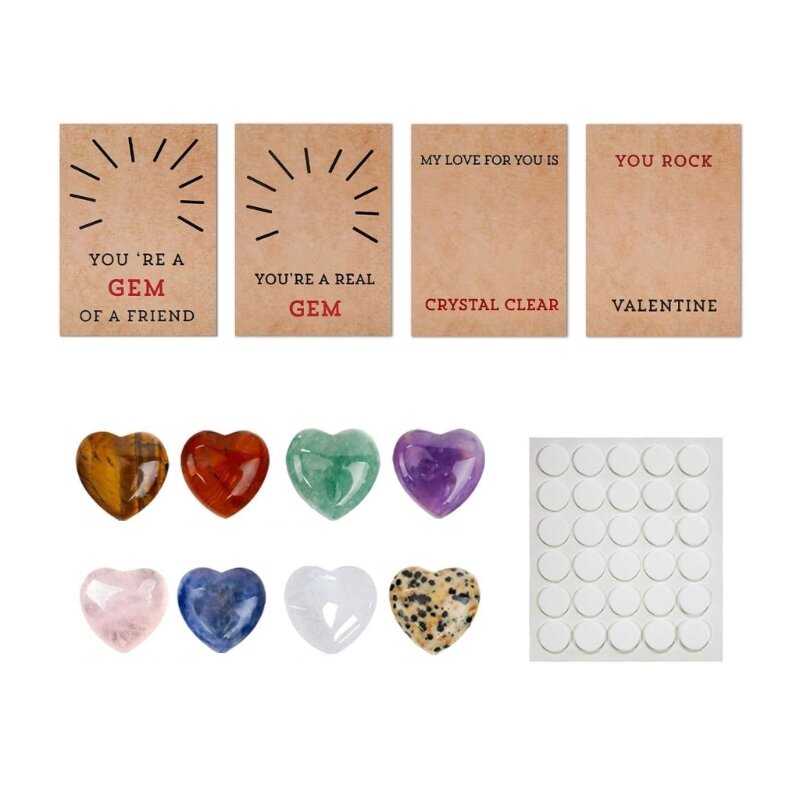 Подарок на День Святого Валентина для детей, Валентинки с Кристаллами в форме сердца, Обмен Подарками на День Святого Валентина для Мальчиков и Девочек