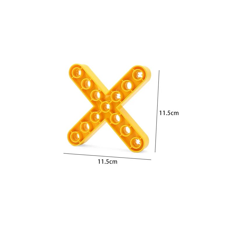 Желтые строительные блоки Cross 1pcs, 11.5см