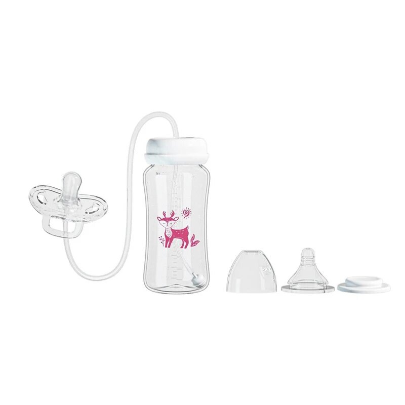 Бутылочка для кормления Baby Bottle 300 мл, Pink Deer, Розовый