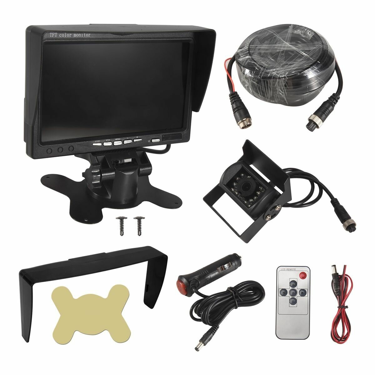 Автомобильная AHD камера заднего вида с монитором, изображение в обратном направлении, 7 дюймов, 10 м