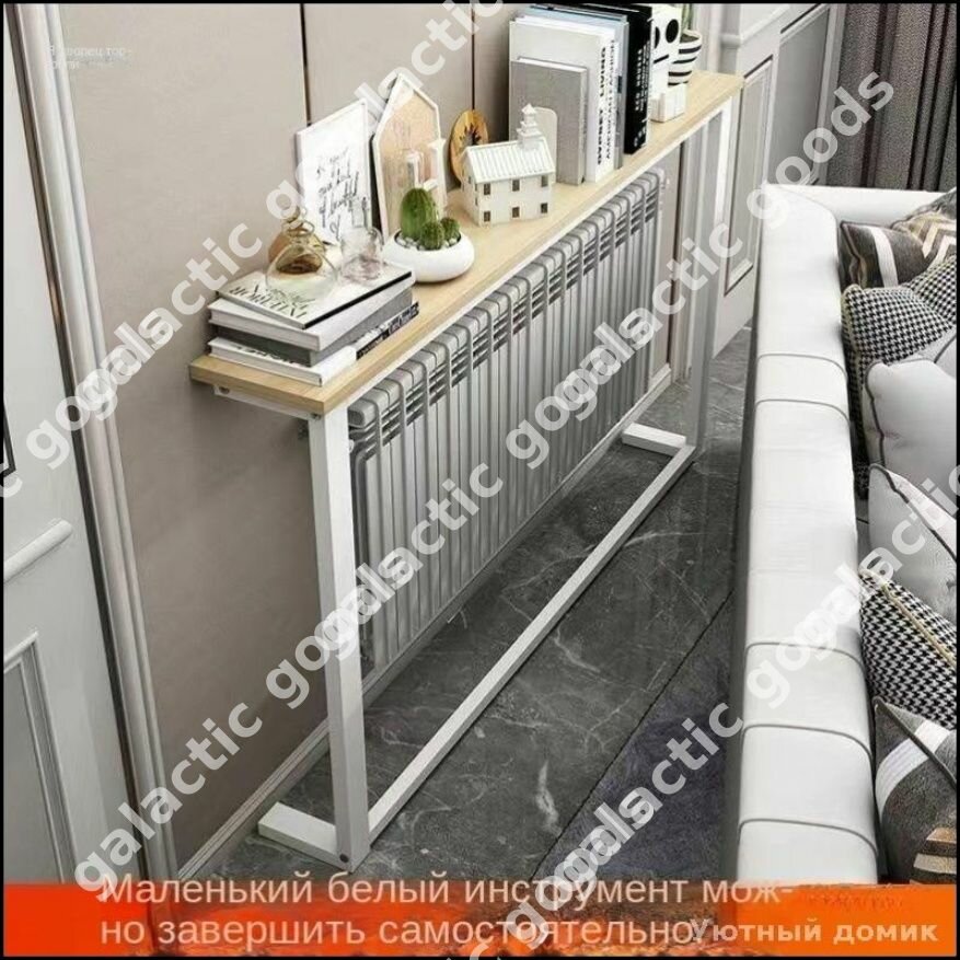 Эксклюзивный столик консольный 120 см шириной, 20 см глубиной и 80 см высотой для размещения за диваном из компактного дерева