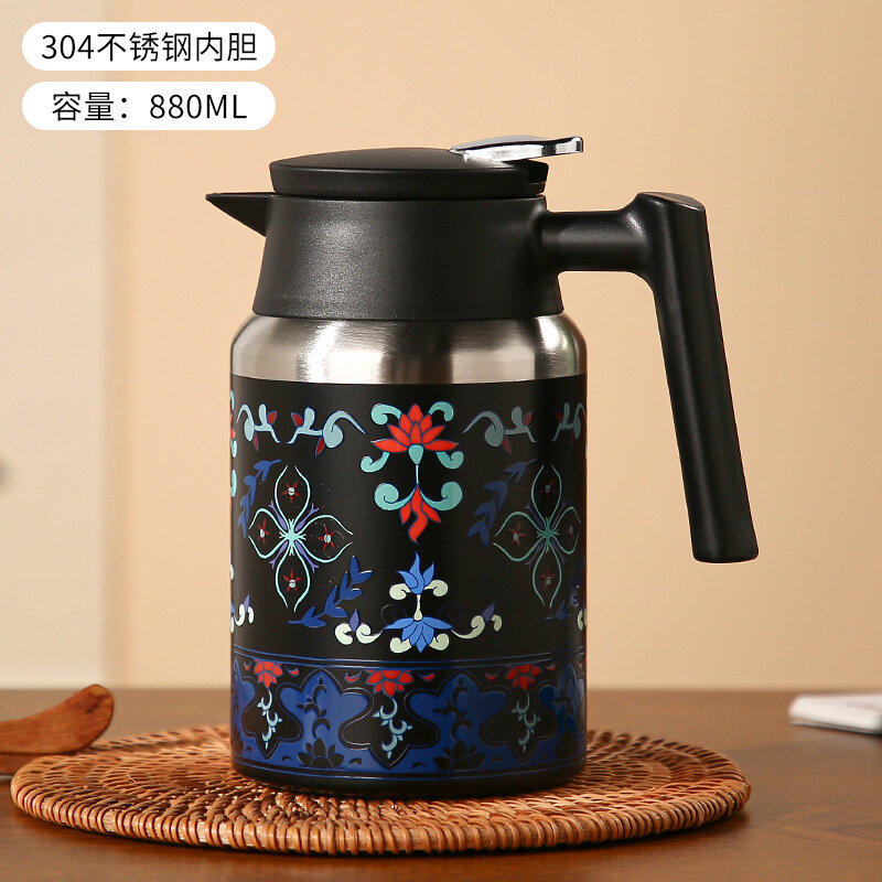 Термос-чайник для домашнего использования, термос большой емкости, бутылка для горячей воды из нержавеющей стали 316, чайник для заваривания чая, чайник для использования на открытом воздухе.