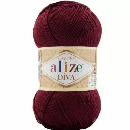 Пряжа Alize Diva 538 (5 мотков по 100г/350м) темно-бордовый