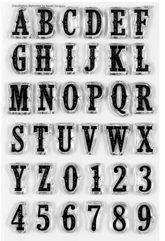 Силиконовый штамп "Desolation Alphabet" 11X16CM