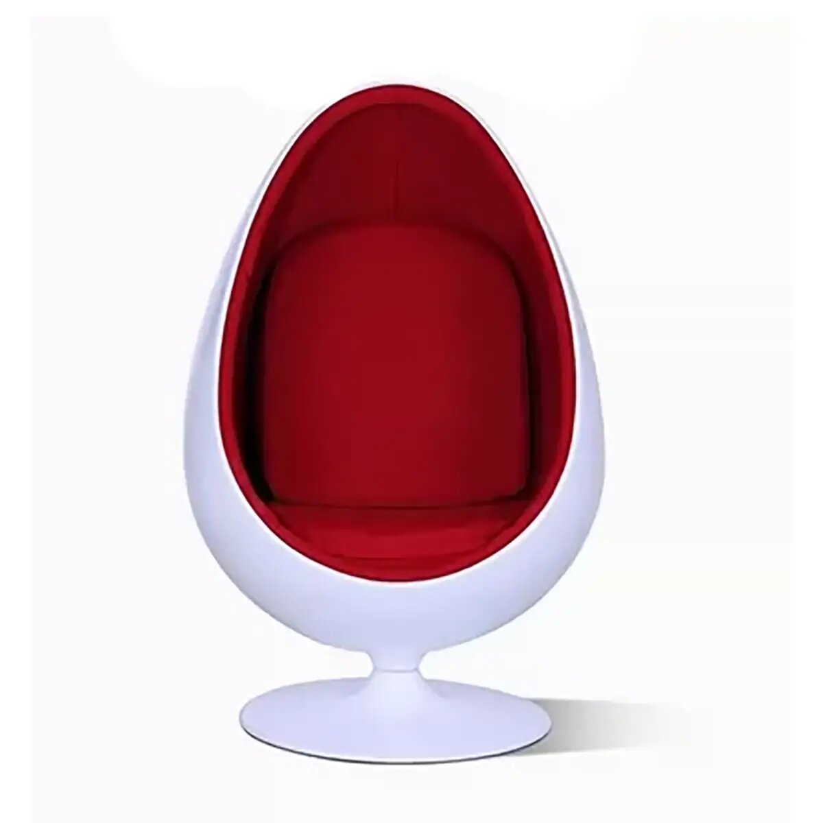 Кресло яйцо Ovalia Egg Chair дизайнера Henrik Thor-Larsen (белая эмаль красный кашемир)