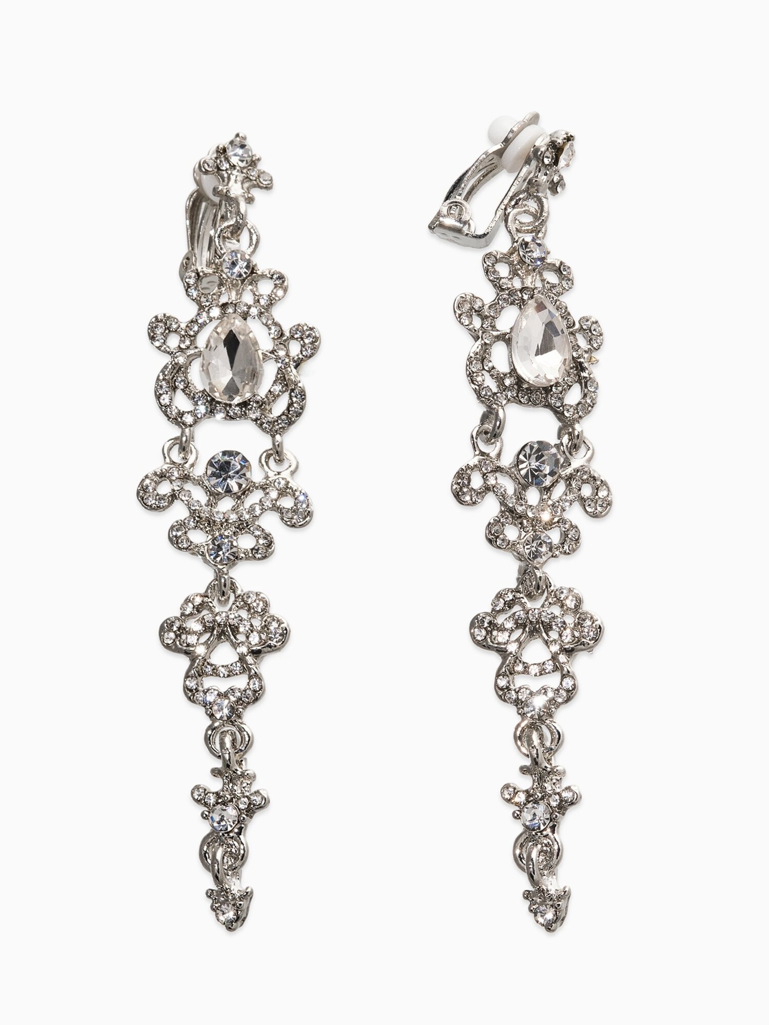 Серьги клипсы, стекло