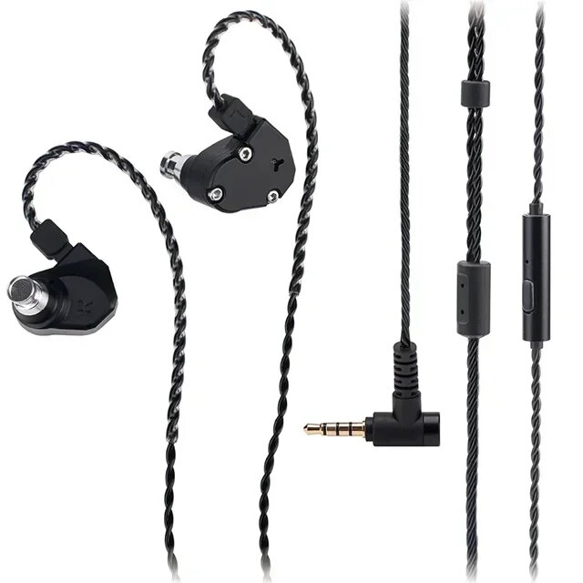 TinHiFi C2 внутриканальные наушники черные 3.5 MIC