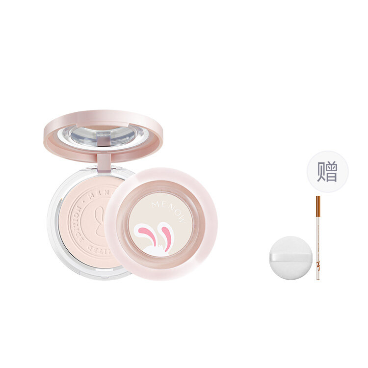 Компактная пудра женская MENOW Год Кролика, 8.5 г, оттенок E03 Energetic Pink, матирующая закрепляющая