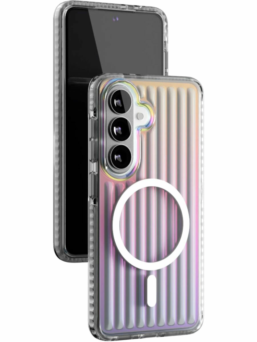 Чехол-накладка VLP Pulse Case with MagSafe для смартфона Samsung Galaxy S26 Plus, перламутровый