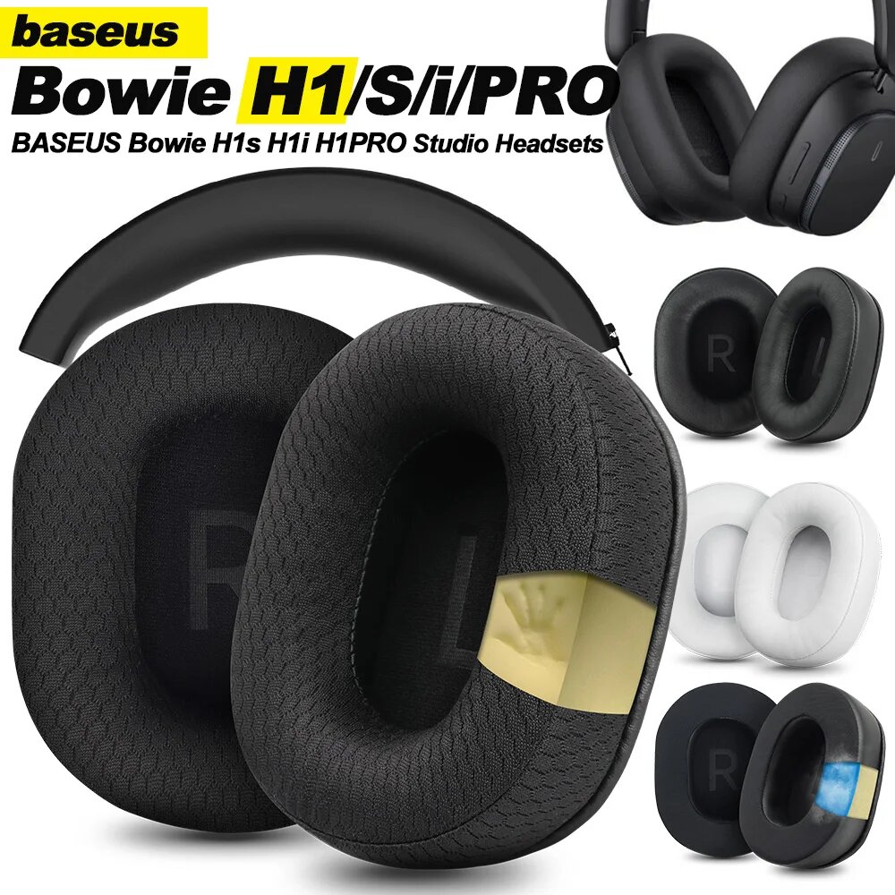Амбушюры OME OH MY EAR для BASEUS Bowie H1S/H1i/H1 PRO Black Leather