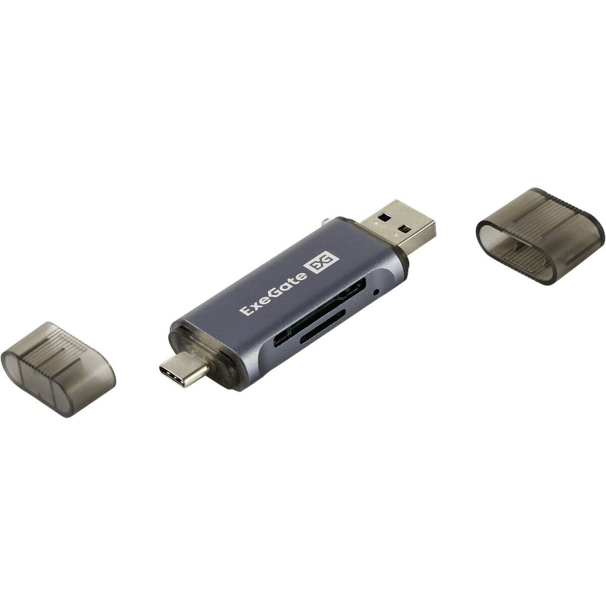 ExeGate USB-A/USB-C SD/microSD Card Reader/Writer