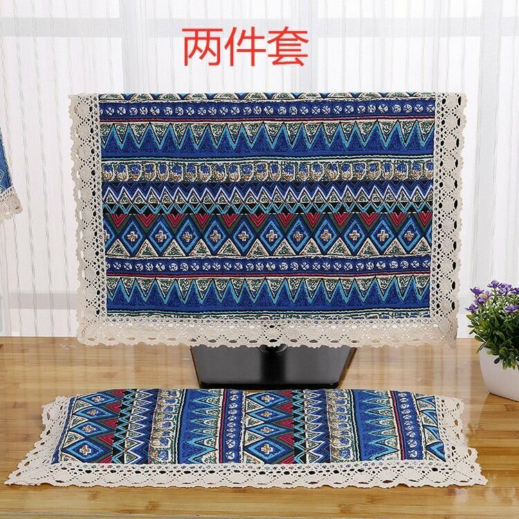 Чехол для компьютера из хлопково-льняной ткани, пылезащитный чехол для ЖК-компьютера, чехол для монитора, чехол для настольного компьютера, чехол для моноблока.