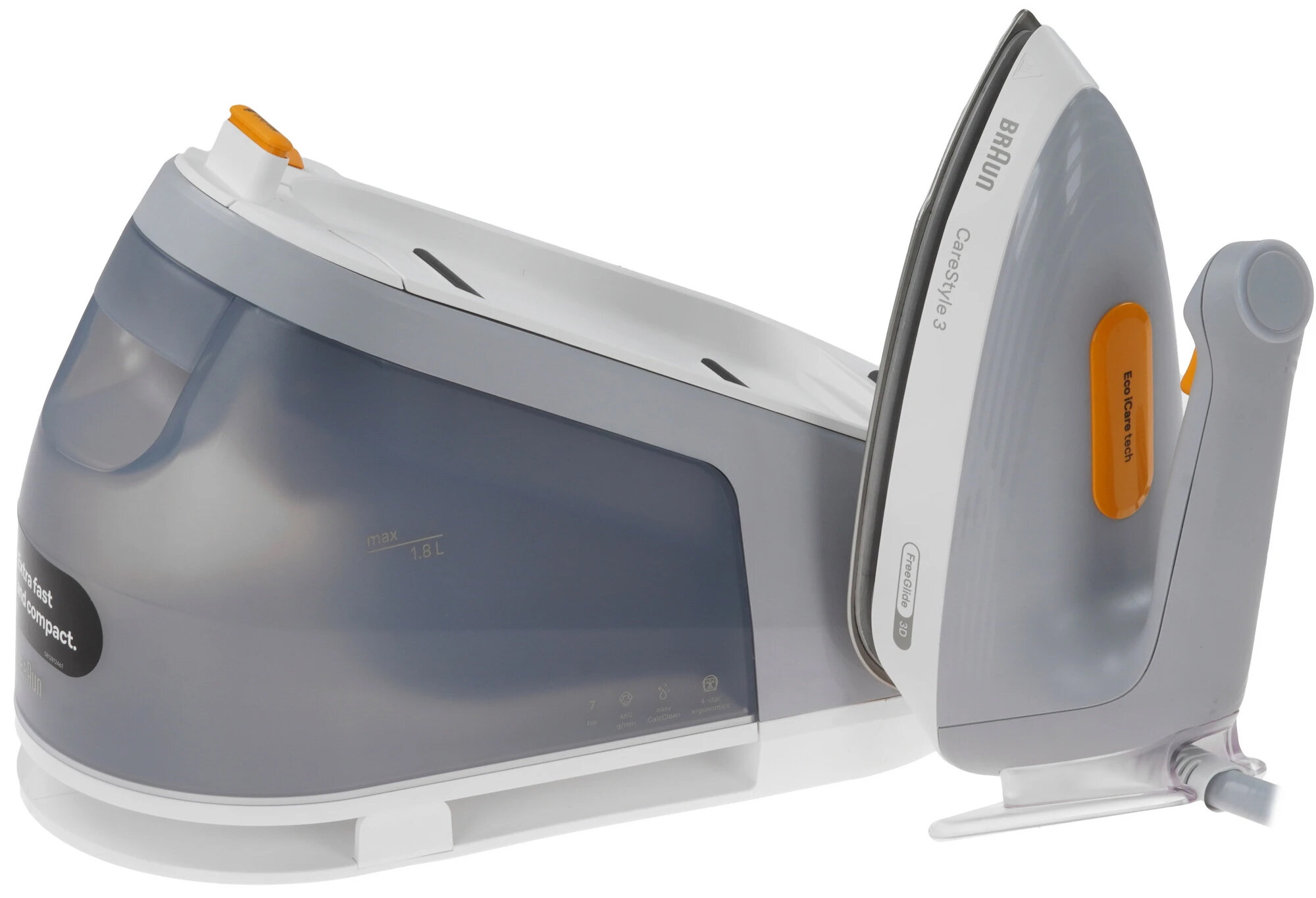 Парогенератор Braun "CareStyle" IS3231GY, мощность 2200Вт, 1,7л, автоотключение