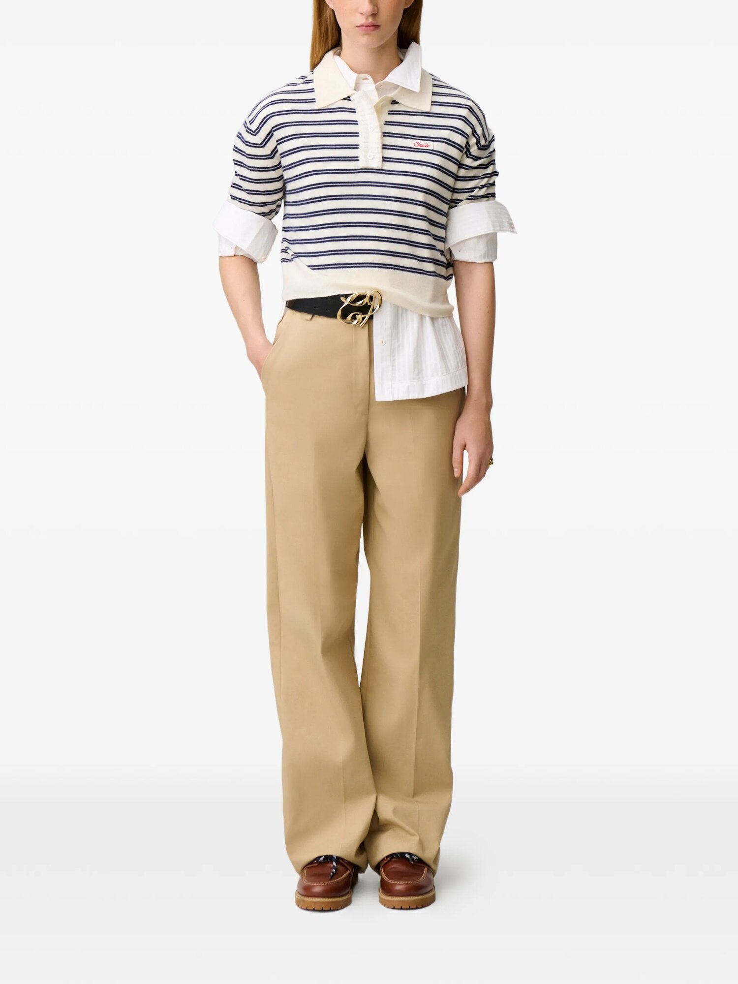Брюки CLAUDIE PIERLOT Straight trousers, размер 40 — фото 1