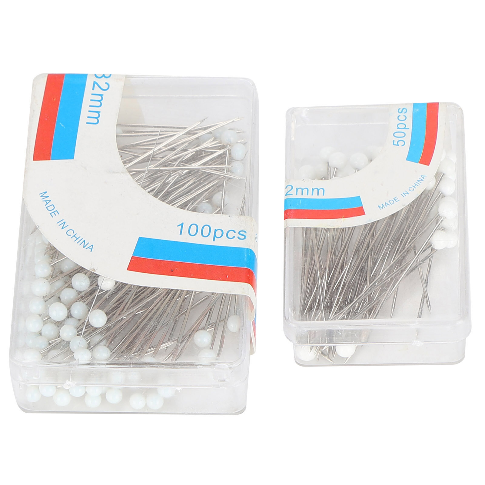 Булавки портновские с шариком для шитья и творчества, 2 коробки, белые