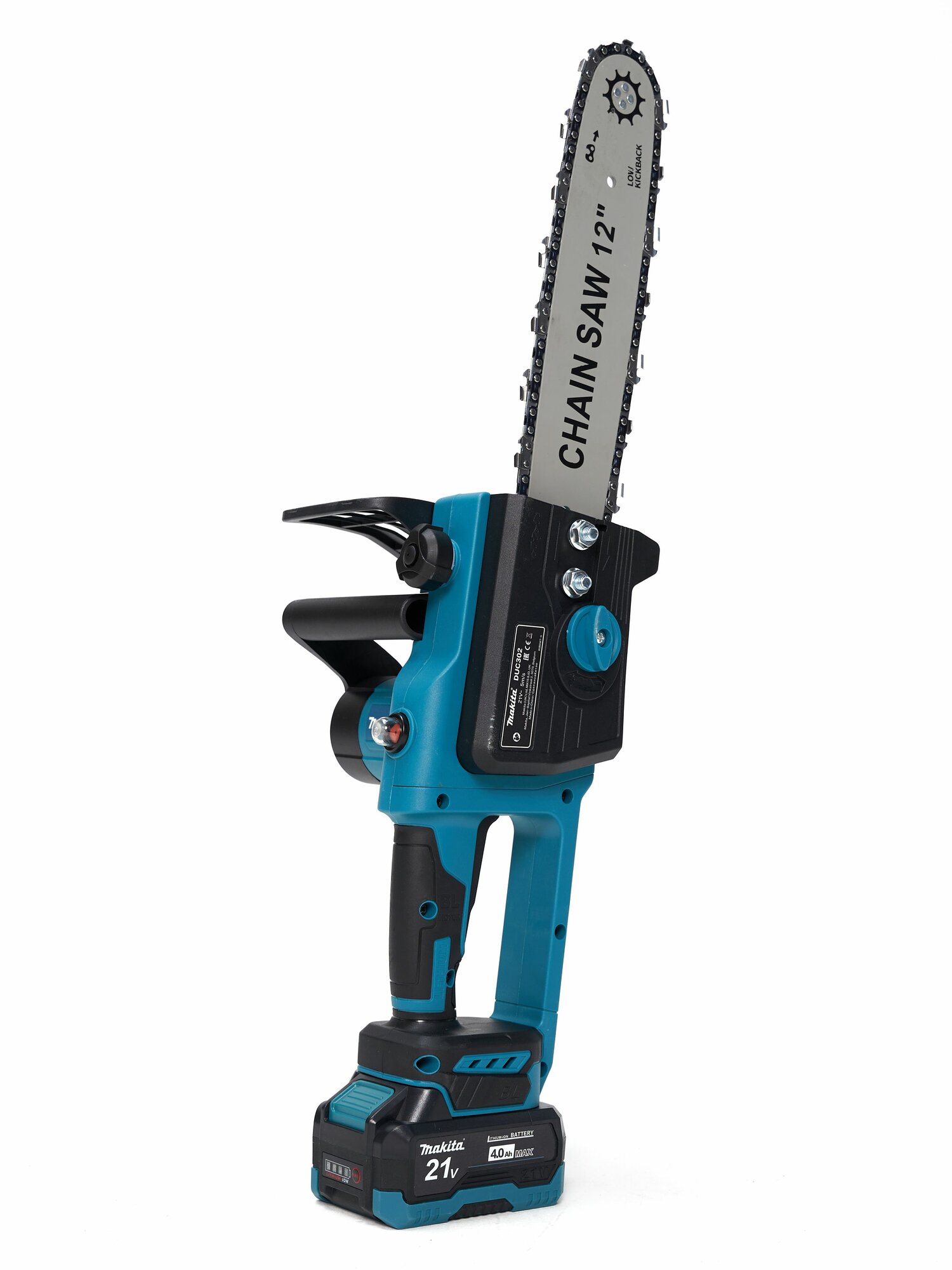 Пила цепная Макита аккумуляторная 21 V 4.0Ah, шина 12 дюймов/ цепная пила садовая/ сучкорез 2 Акб /в кейсе