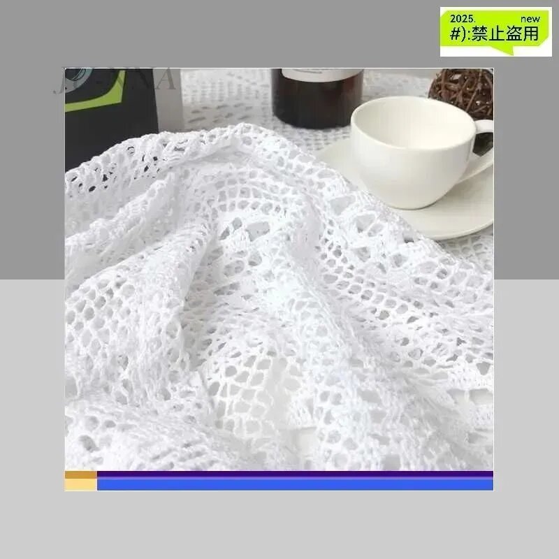 Скатерть Хлопок 140x140см белая кружевная квадратная на стол