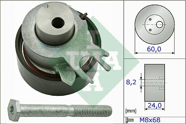 Ролик натяжителя ремня ГРМ INA 531031710 SKODA Octavia/Fabia, VW Golf 4/Bora/Polo/Sedan 1.4/1.6 16v 97->