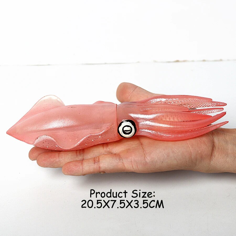Розовая фигурка кальмара LADOFIGURES, squid-9