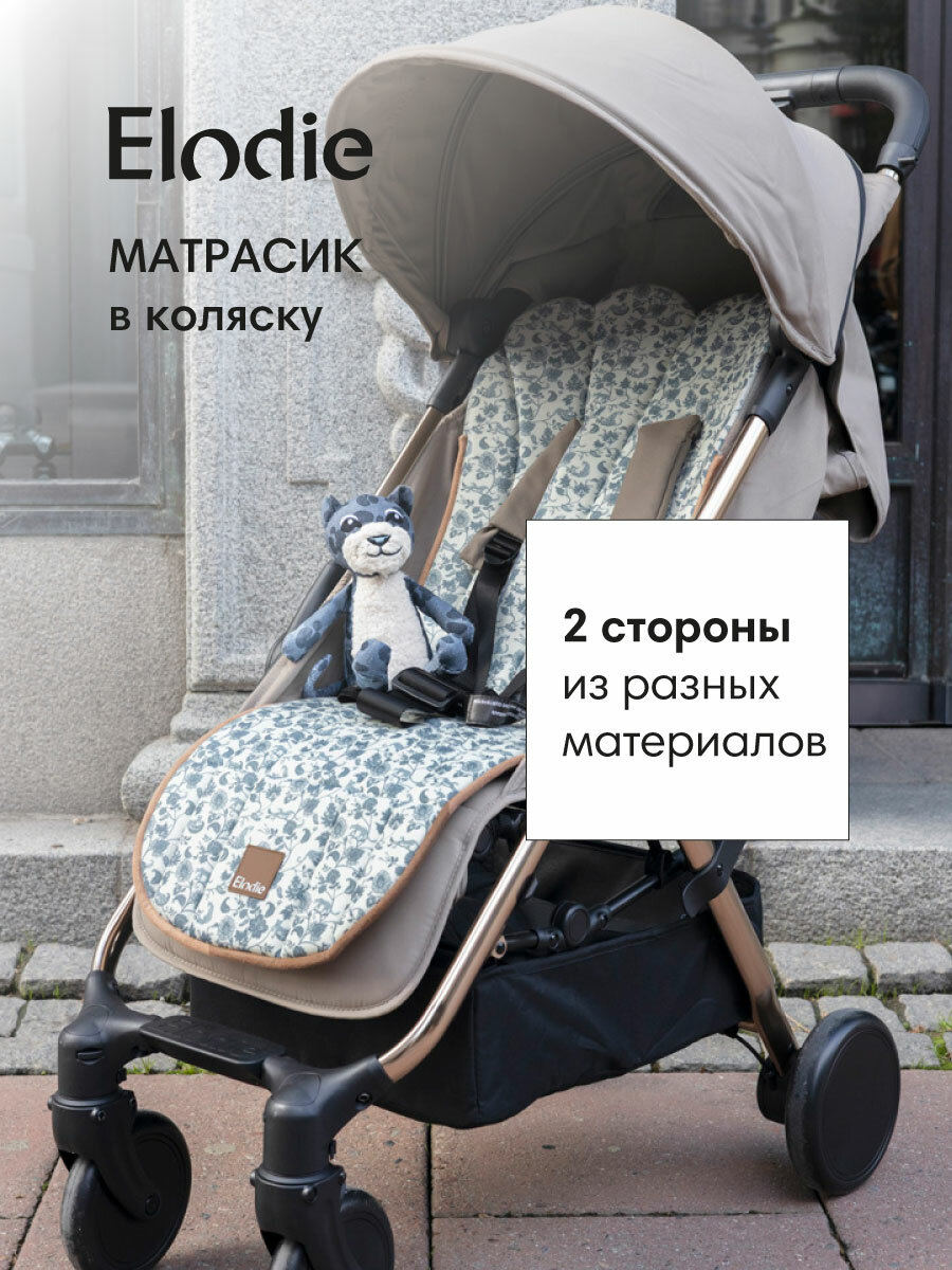 Матрасик в коляску двусторонний Elodie Garden Leo Toile, для всех типов колясок