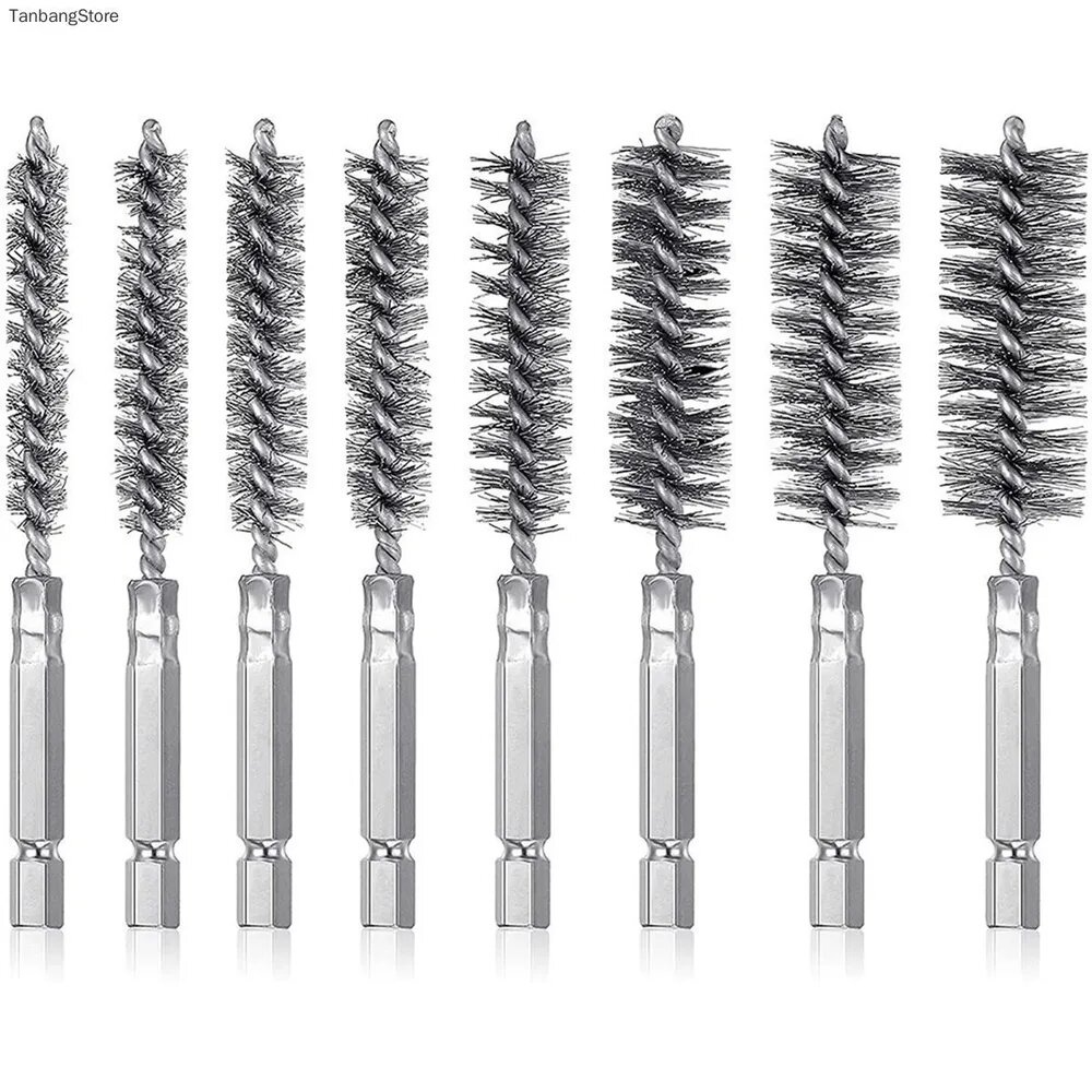 Набор сверл с проволочной щеткой и шестигранным угорем 1/4 дюйма, ершик металлический на шуруповерт