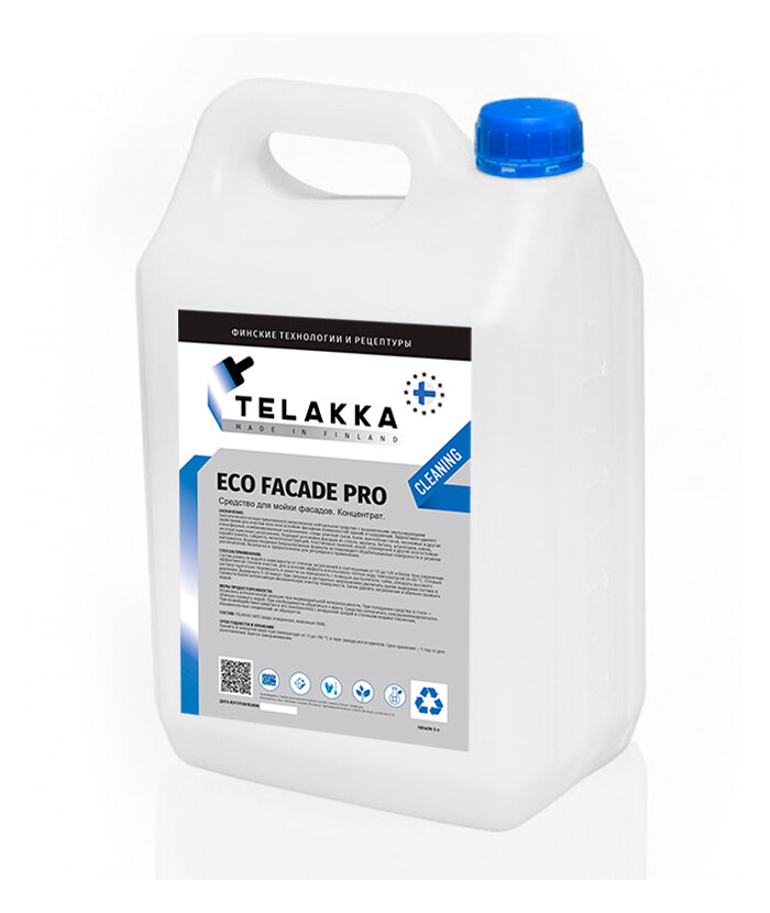 Средство очиститель для мойки фасадов концентрат TELAKKA ECO FACADE PRO CLEANING 5л