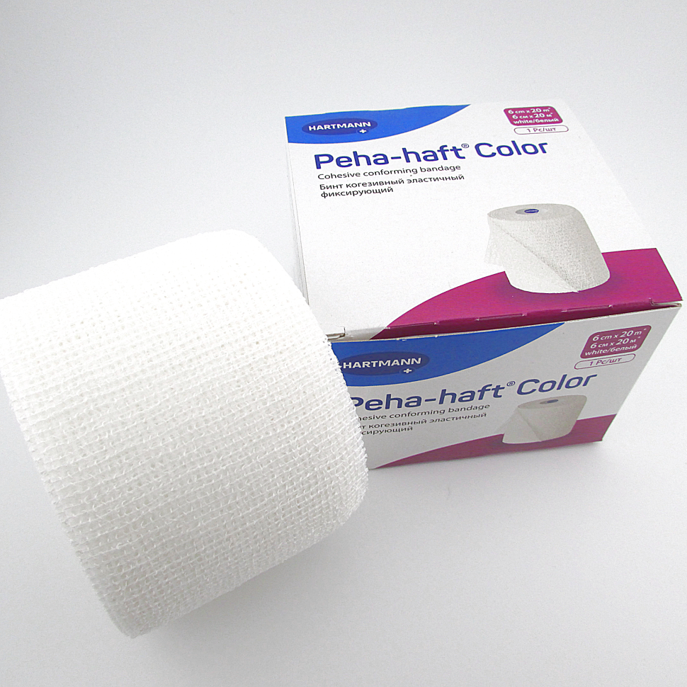 Бинт Peha-haft Color (Пеха Хафт Колор) самофиксирующиеся, размером 6см х 20м, 300012 (В картоне)