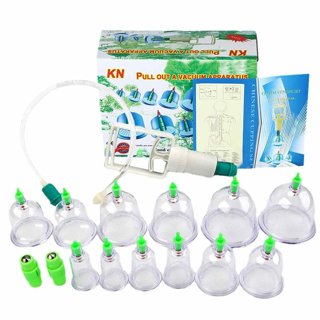 Вакуумные банки для массажа, антицеллюлитные баночки, набор 12 шт