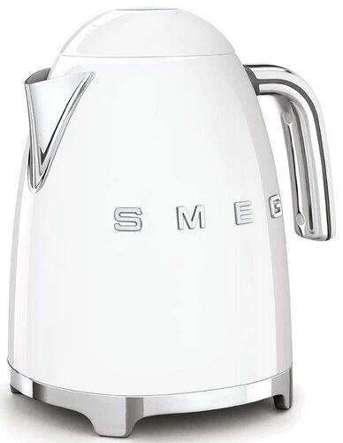 Электрочайник Smeg KLF03WHEU, 1.7л, 2400 Вт, нержавеющая сталь, белый — фото 1