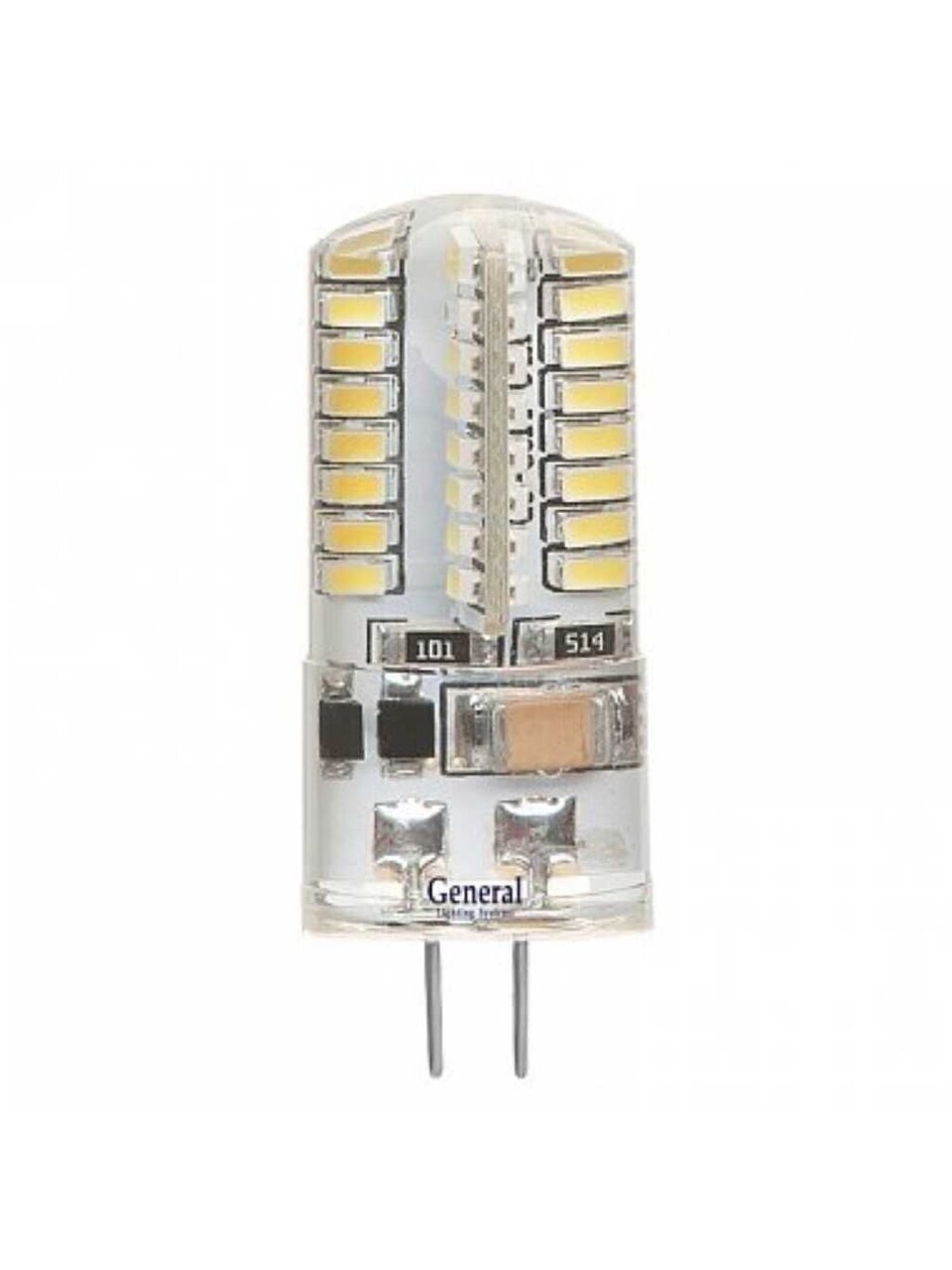 Светодиодная лампа G4 3Вт 12В General Lighting Systems 4500К нейтральный белый свет капсула кукуруза 652300