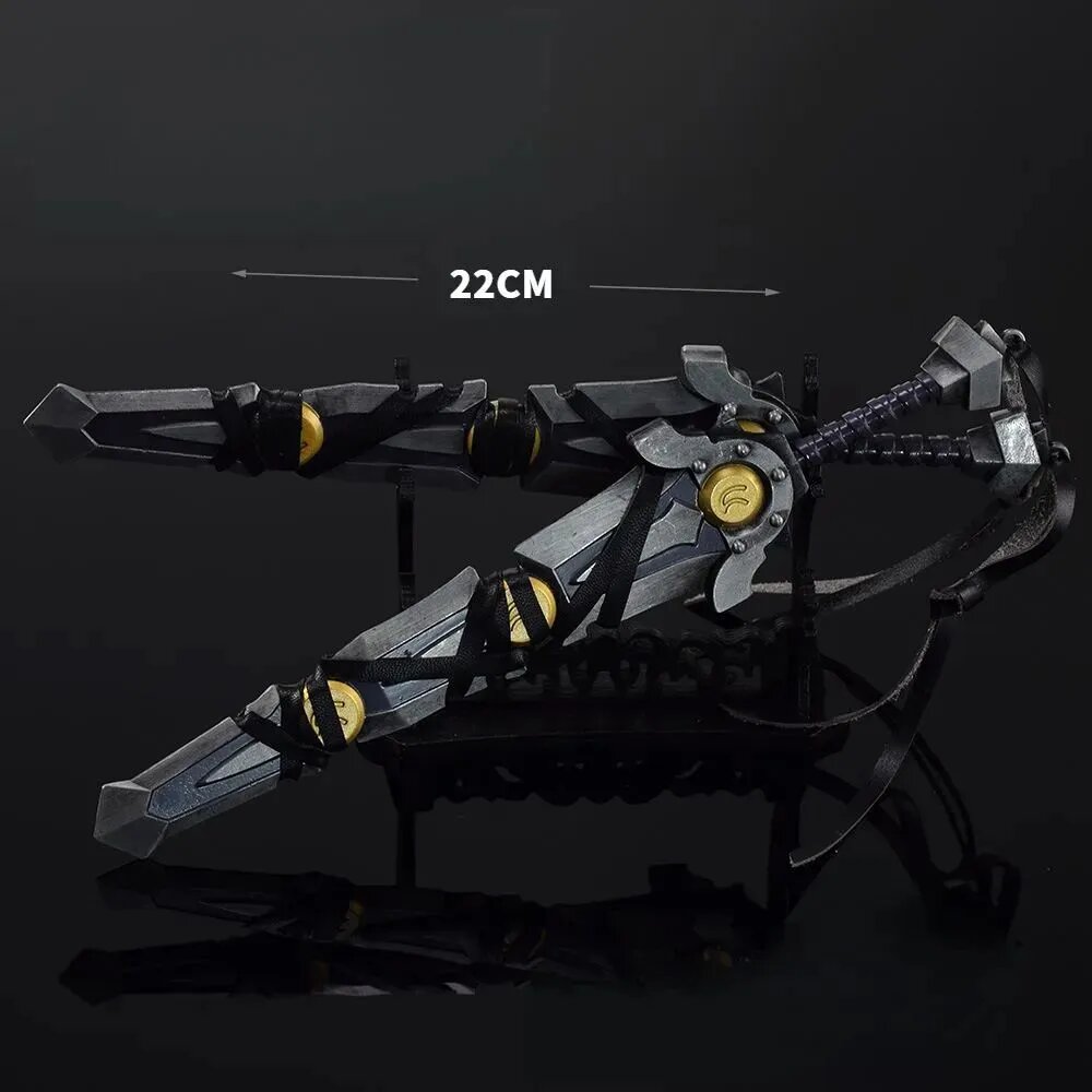 Периферийный двуручный меч World of Warcraft Армагеддон, металлическая модель 22см,2 шт.