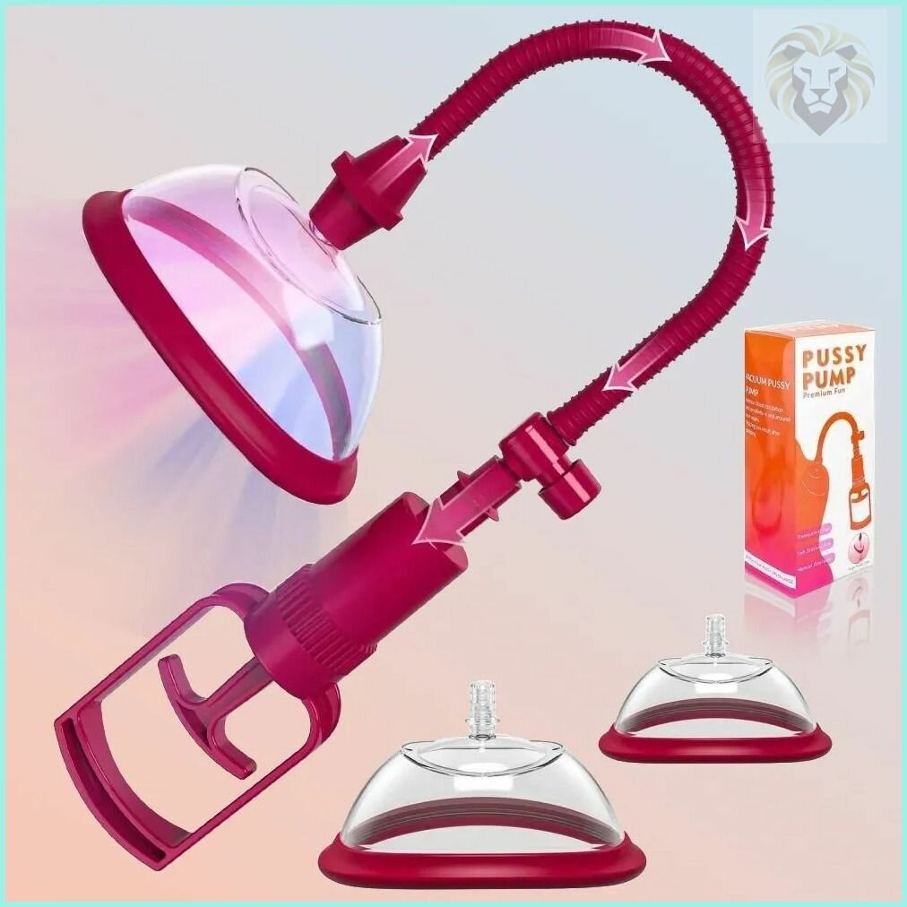 Вакуумная помпа-стимулятор для вульвы 2 в 1 . Усилитель чувствительности и кровообращения, 2 чаши, аварийный клапан
