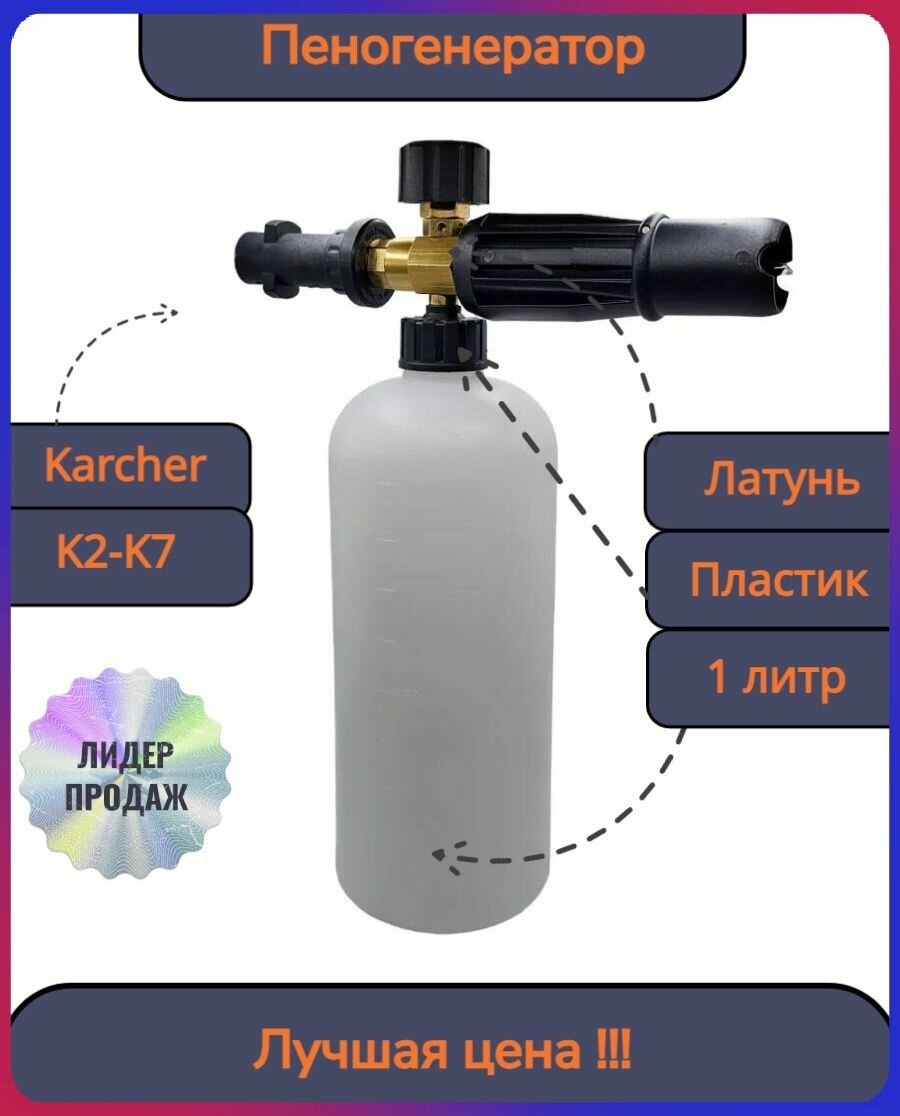 Пеногенератор / Пенная насадка Керхер (Karcher) серии K2, K3, K4, K5, K6, K7.